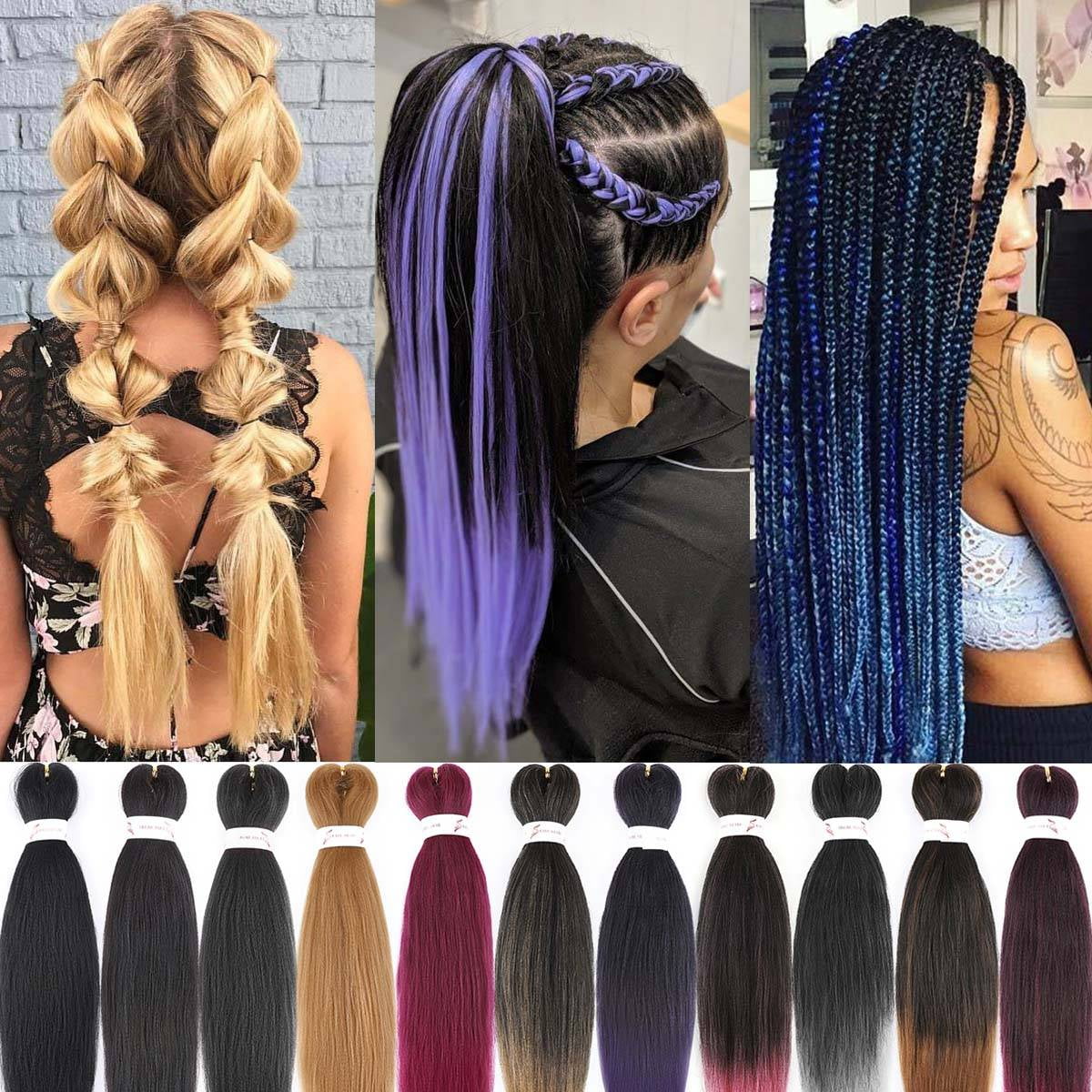 SEGO 20" Pre-stretched Yaki EZ Braiding Hair Professional Synthetic ...