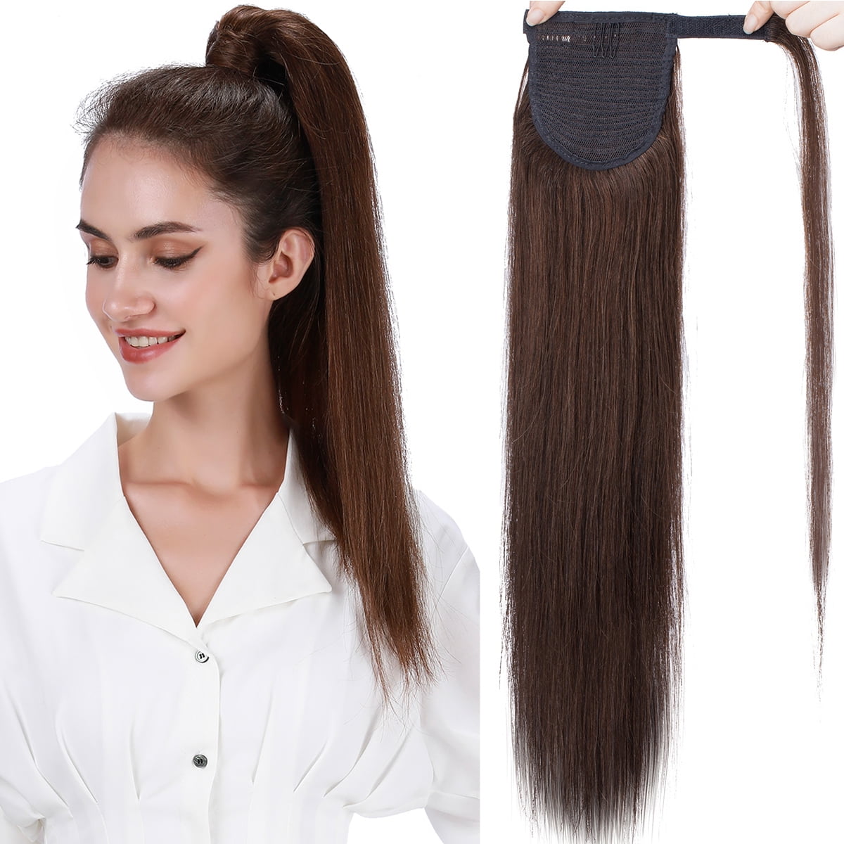 SEGO Clip in Hair Extensions Human Hair 100% Remy Human Hair Wrap ...