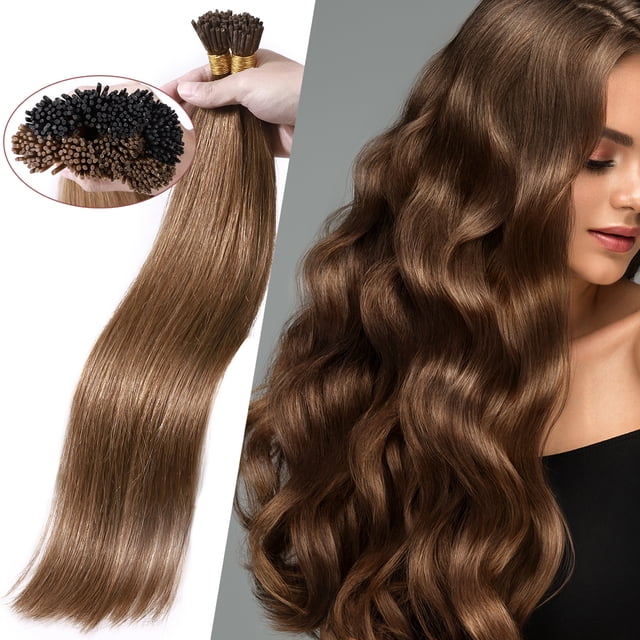 SEGO I Tip Hair Extensions Human Hair Highlight Remy Straight Ombre ...