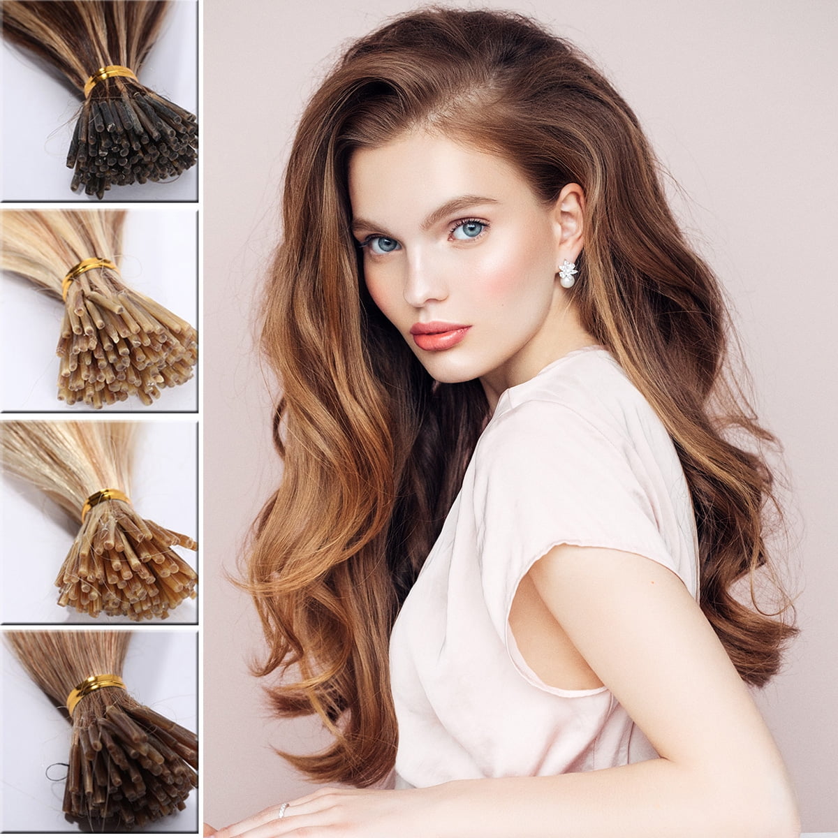 SEGO I Tip Hand-Tied Human Hair Extensions Cold Fusion Off Black 100 ...