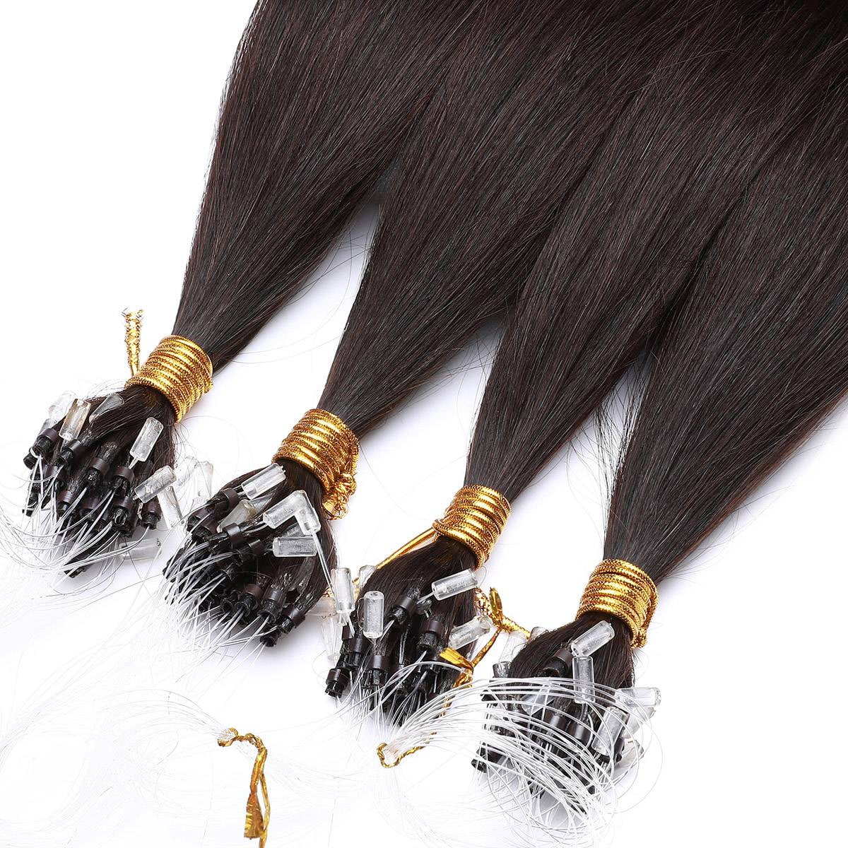 SEGO Micro Loop Real Thick Human Hair Extensions 50 Strands Invisible ...