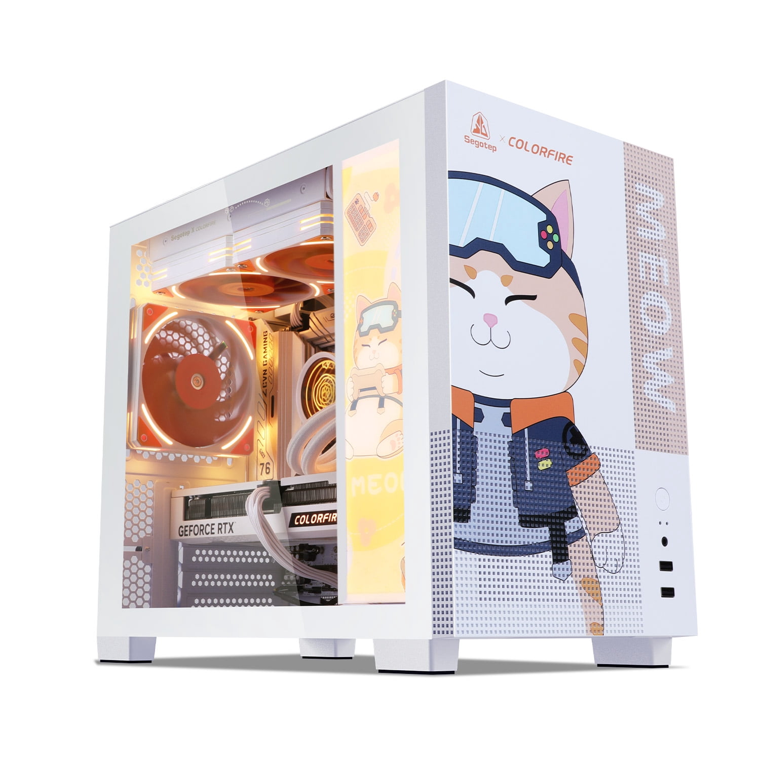 SEGOTEP MEMPHIS Micro ATX PC Case Mini Tower With Tempered Glass Panel ...
