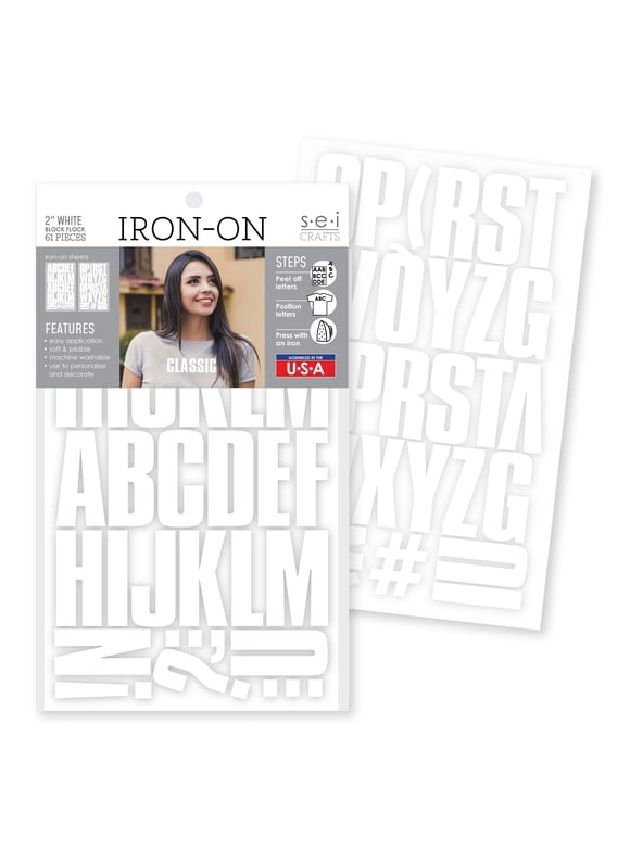 Iron-On Letters in Craft Vinyl - Walmart.com