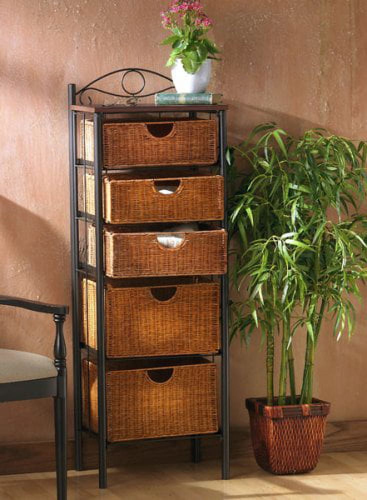 SEI 5 - drawer Wicker Storage Unit - Walmart.com