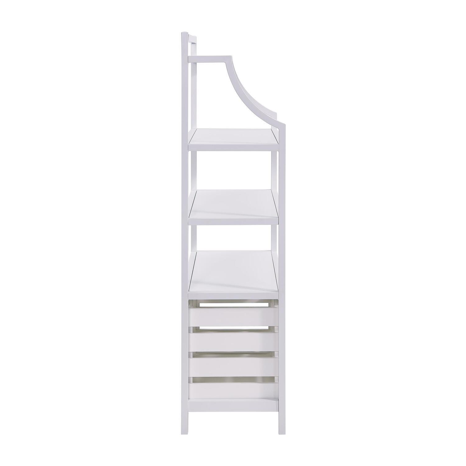SEI Agrea White Bakers Rack w/ Storage - Walmart.com
