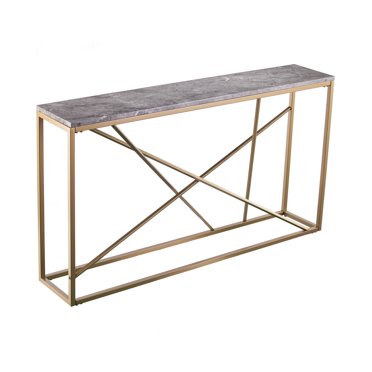 Southern Enterprises Afetell Modern Faux Marble 52" Console Table, Gold ...