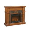 SEI Furniture Cartwright Corner Electric Fireplace in Oak - Walmart.com