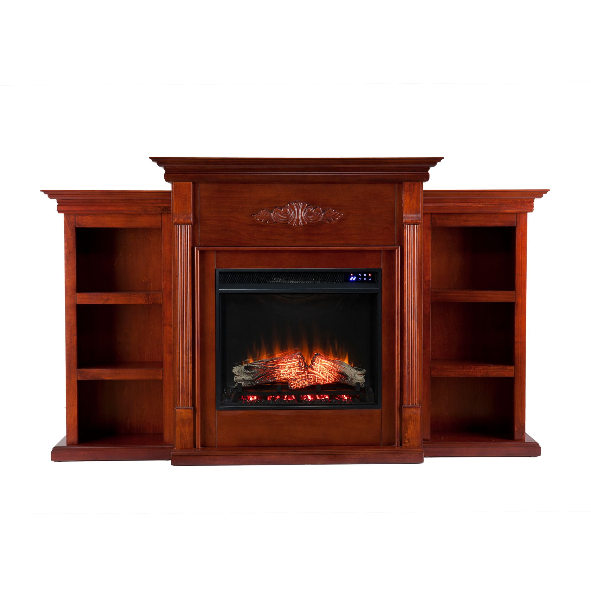 SEI Furniture Tennyson Electric Fireplace with Touch Screen, Wood ...
