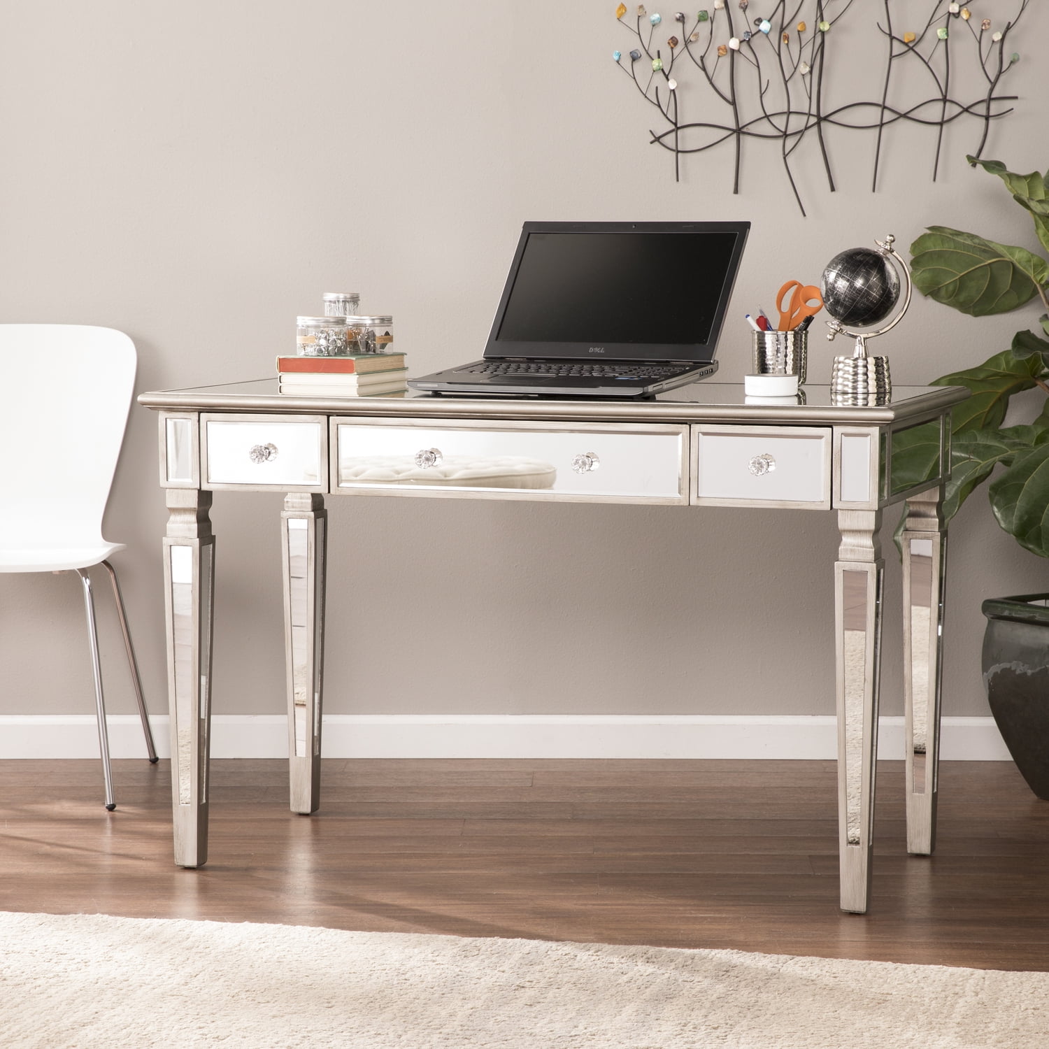 SEI Wedlyn Mirrored Writing Desk - Walmart.com