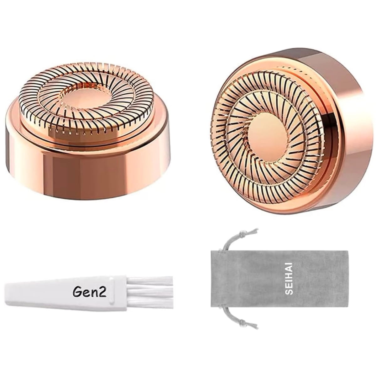 SEIHAI Replacement Heads for Flawless, 2 Pcs 18k Gold Facial Hair ...