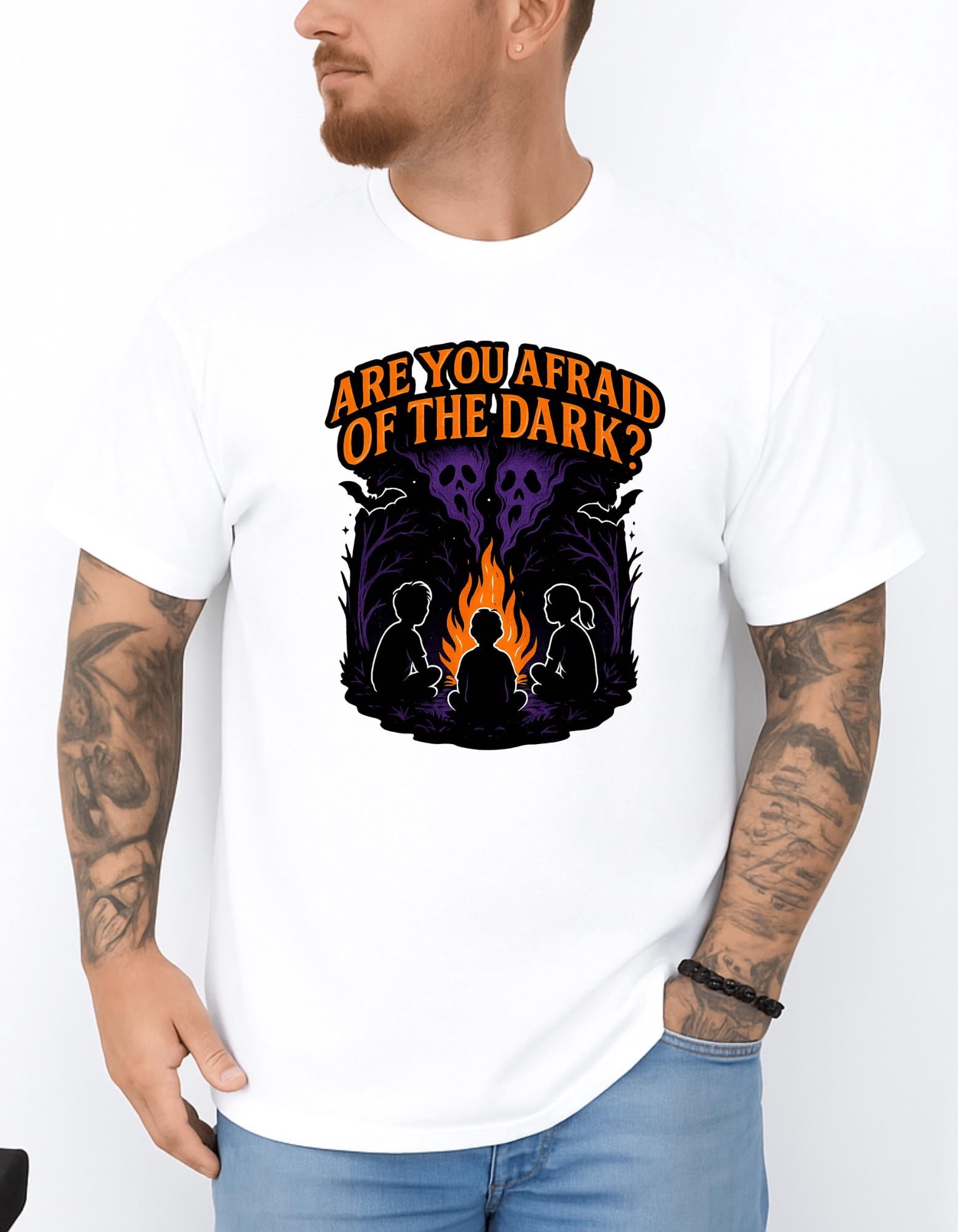SEIKEMS Are You Afraid of the Dark T-Shirt, Retro Horror Campfire Tee ...