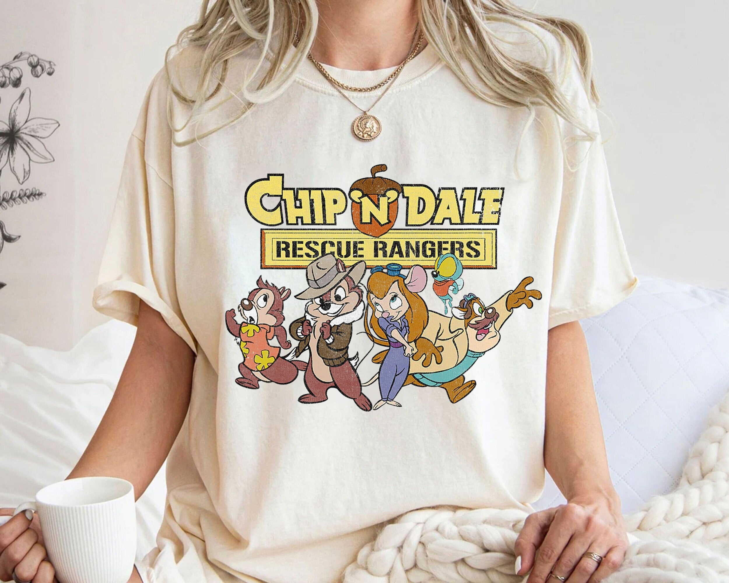SEIKEMS Disney Chip N Dale Group Rescue Vintage T-Shirt, Rescue Ranger Shirt, Disneyland ...