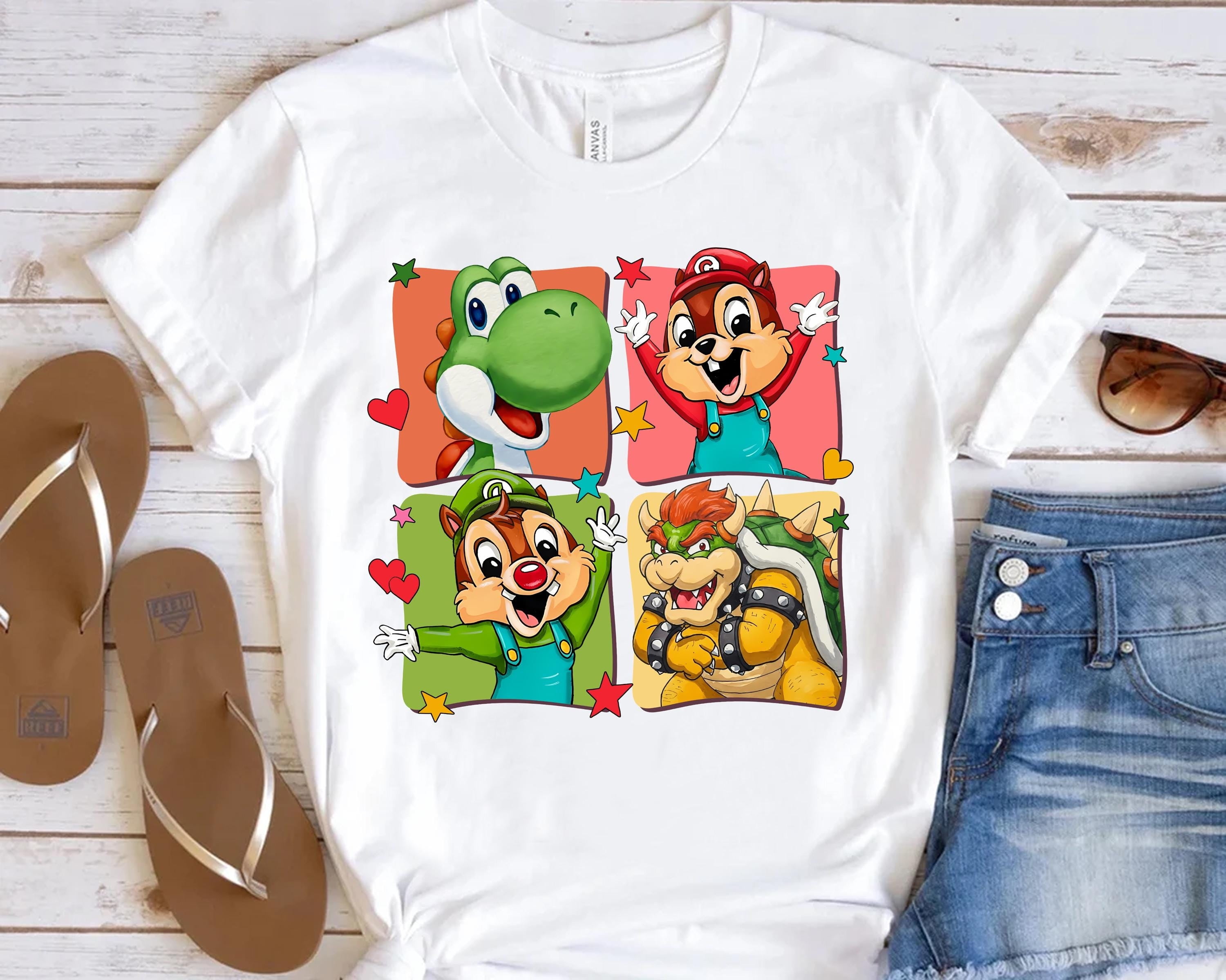 SEIKEMS Disney Chip N Dale Shirt, Chip N Dale Costume Gamer Halloween ...