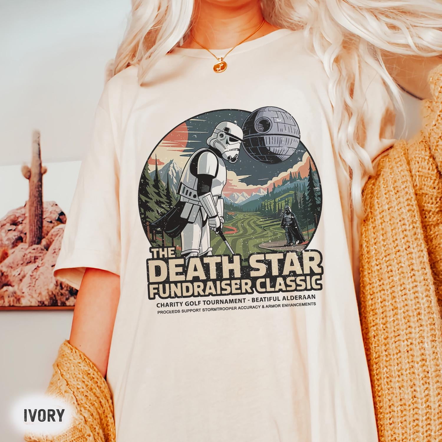 SEIKEMS Funny Star Wars Golf Gift For Men - Death Star Stormtrooper Tee ...