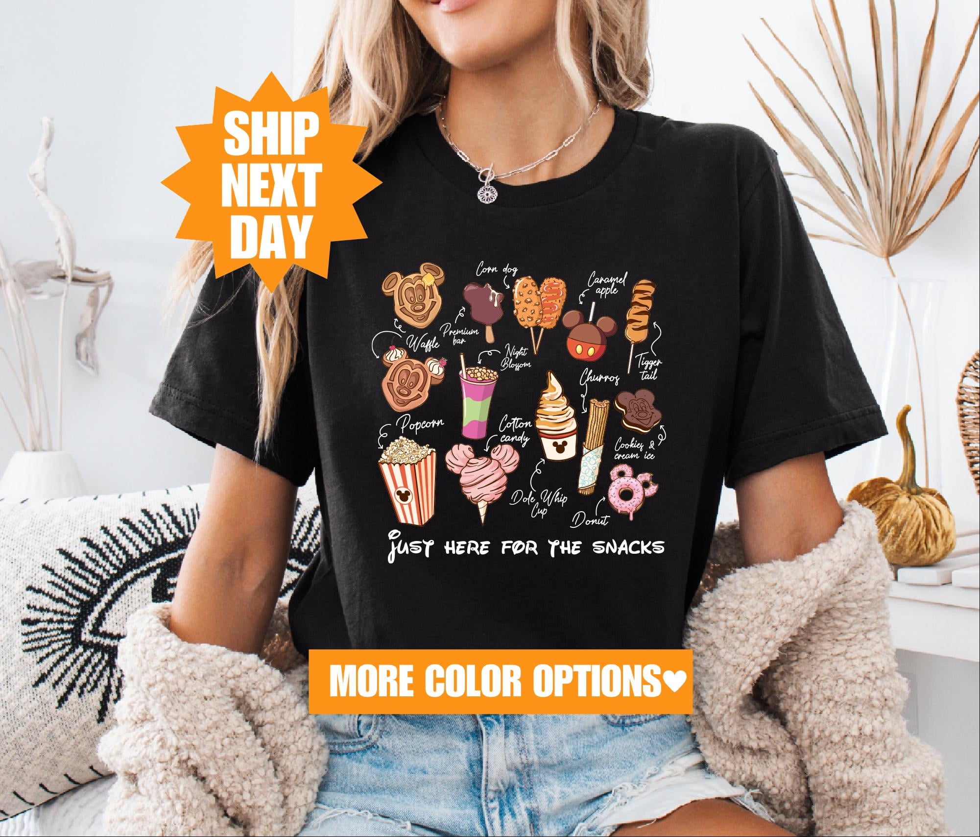 SEIKEMS Just Here For The Snacks Shirt, Disney Snacks Shirt, Disneyland Snacks Shirt, Disney ...