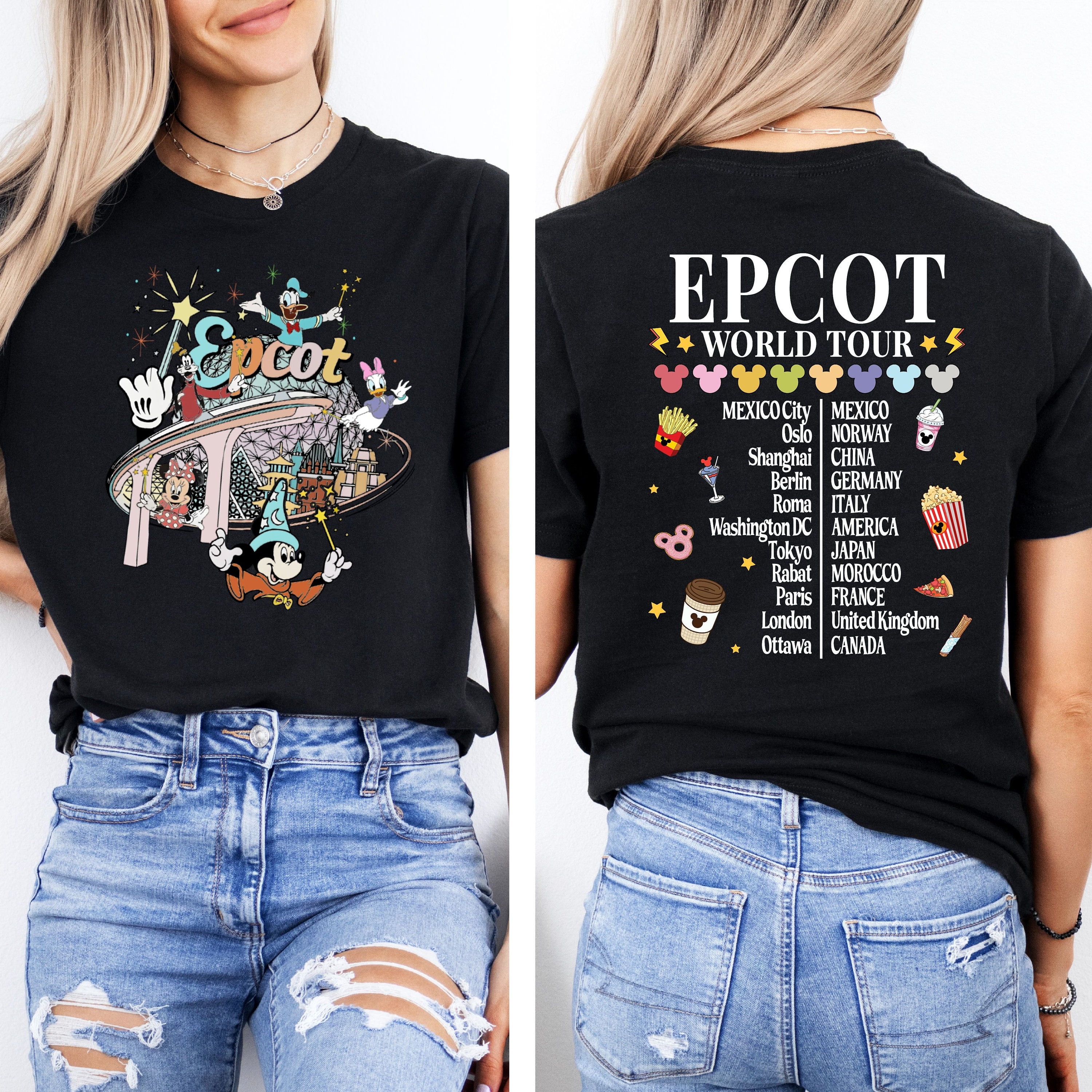 SEIKEMS Mickey Epcot World Tour Shirt, Disney Epcot World Tour T Shirt ...