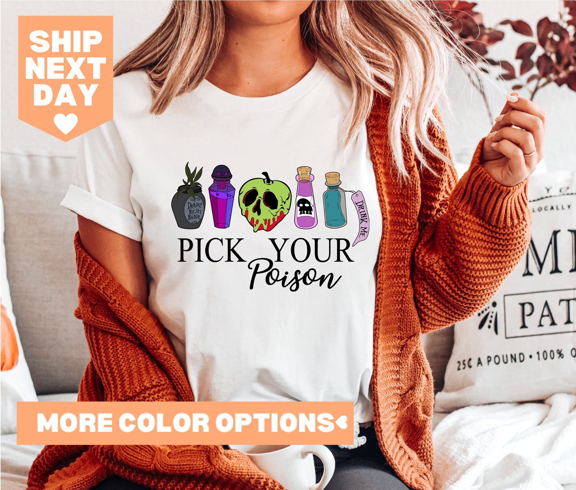 SEIKEMS Pick Your Poison Shirt, Disney Villain Shirt, Disney Halloween ...