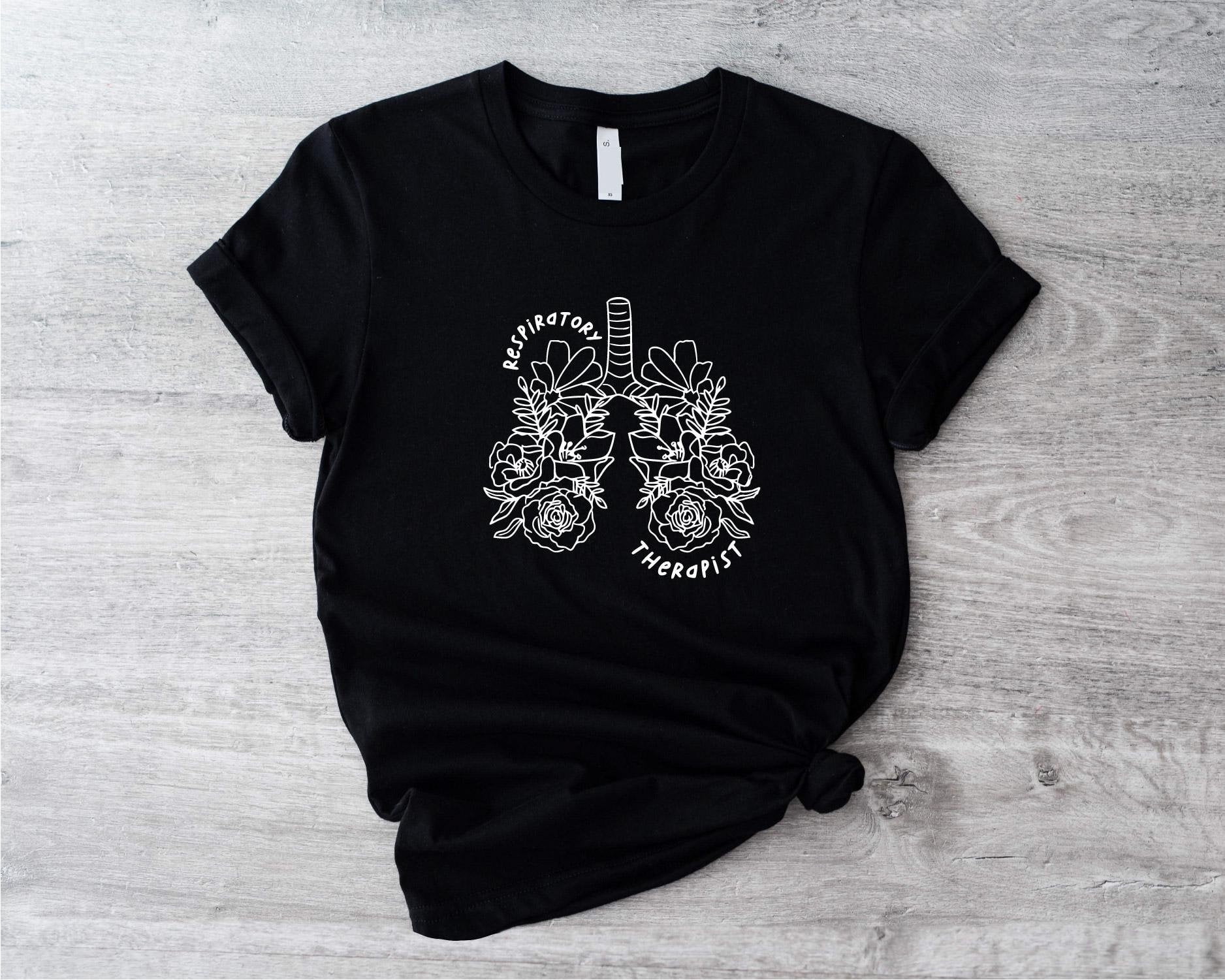 SEIKEMS Respiratory T-shirt, Flower Lung Shirt, Respiratory Assistant ...
