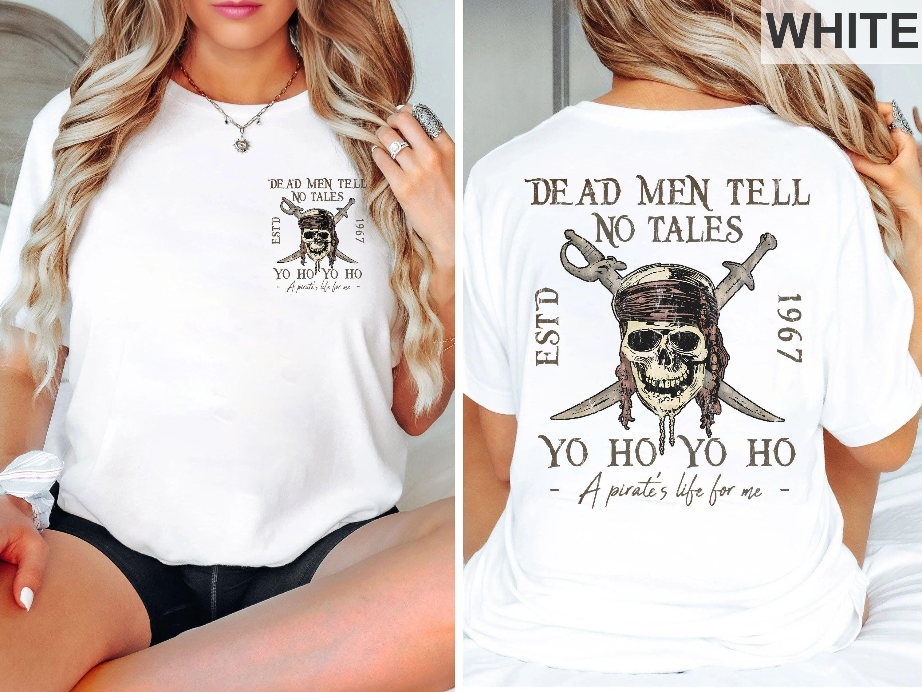 SEIKEMS Retro 90s Pirates Of The Caribbean Shirt, Vintage Dead Men Tell ...