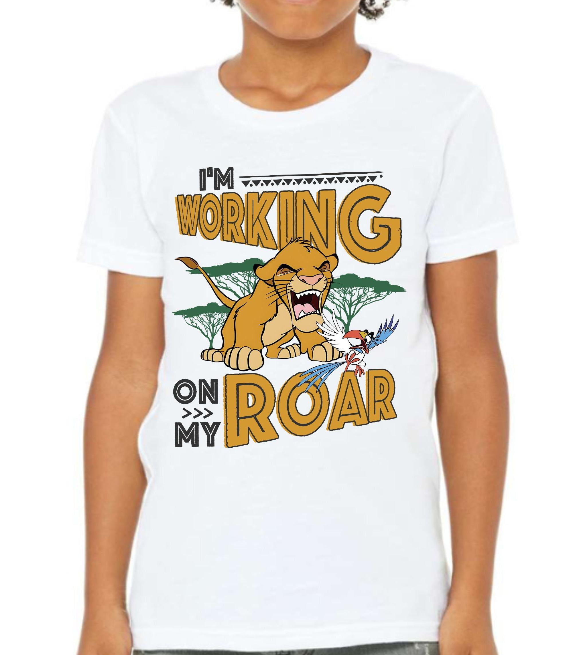 SEIKEMS Simba Working On My Roar Shirt, Simba And Zazu Lion King Disney ...