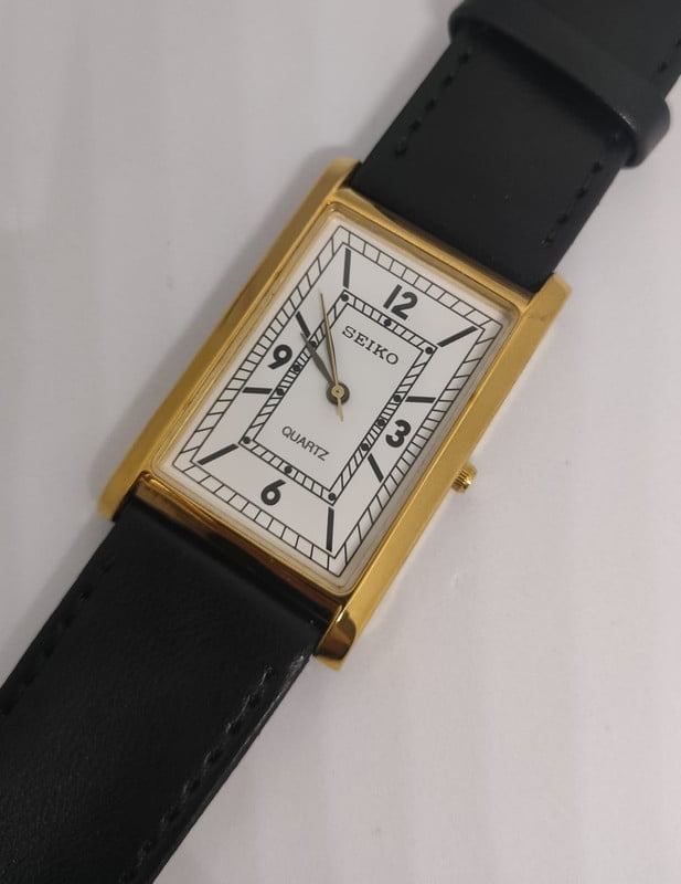 SEIKO SLIM TANK RECTANGULAR WHITE DIAL JAPAN MADE WRIST WATCH - Walmart.com