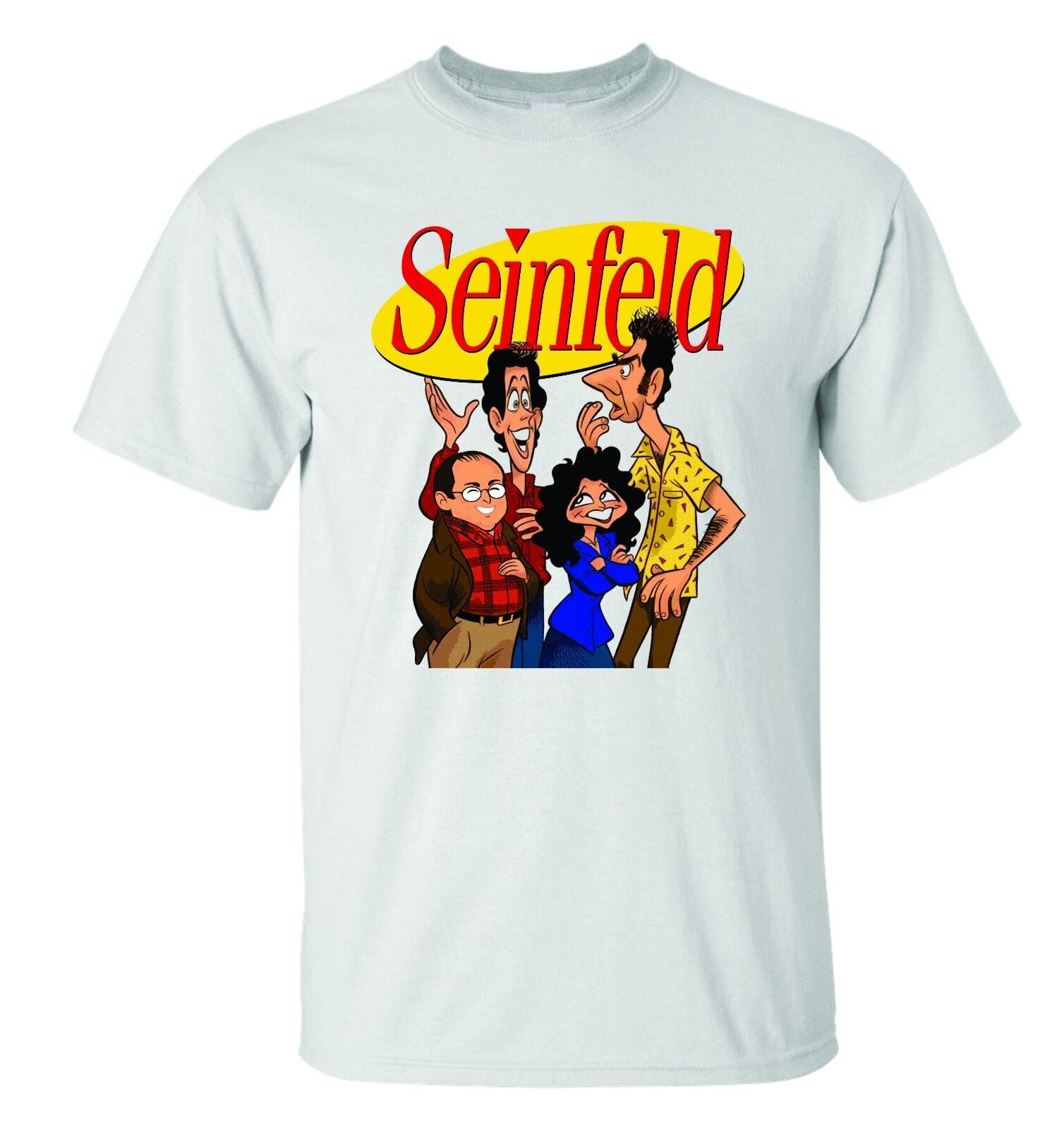 SEINFELD CARICATURE T-SHIRT / CARTOON KRAMER COSTANZA ELAINE JERRY ...
