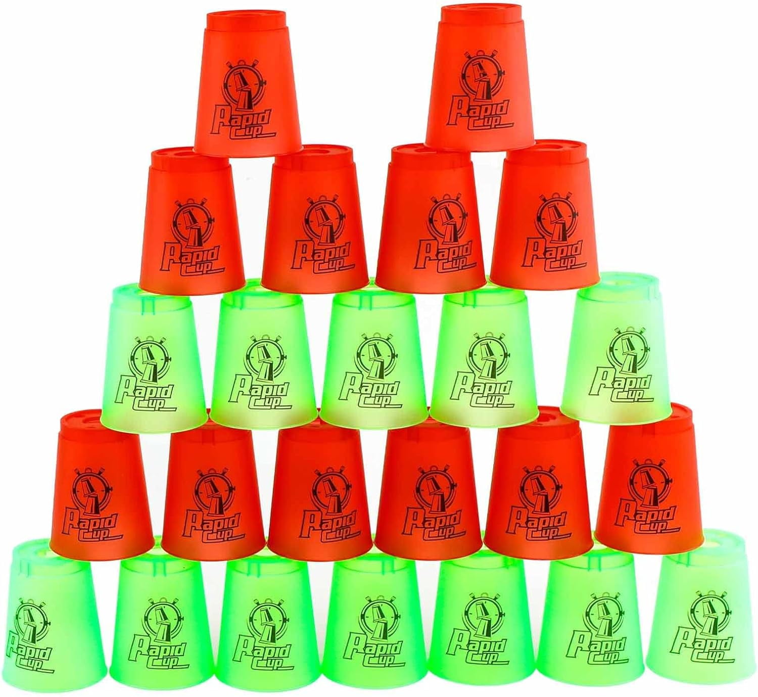 24pcs Stacking Cups, Quick Stack Cups Play Set Classic Family Plastic ...