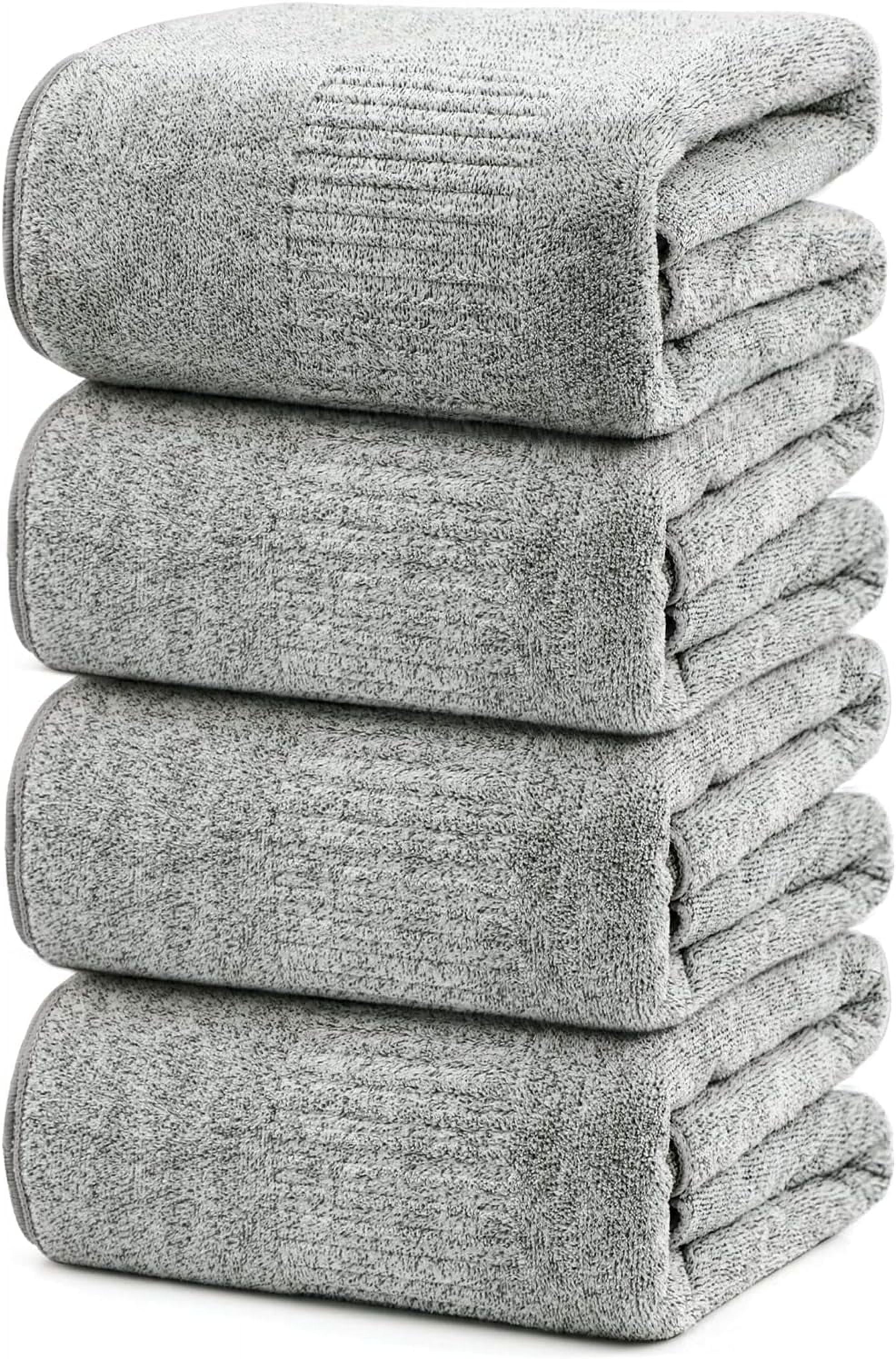 4 Pack Jumbo Bath Towels 35” x 63” Super Soft Large Bath Sheets Towels ...