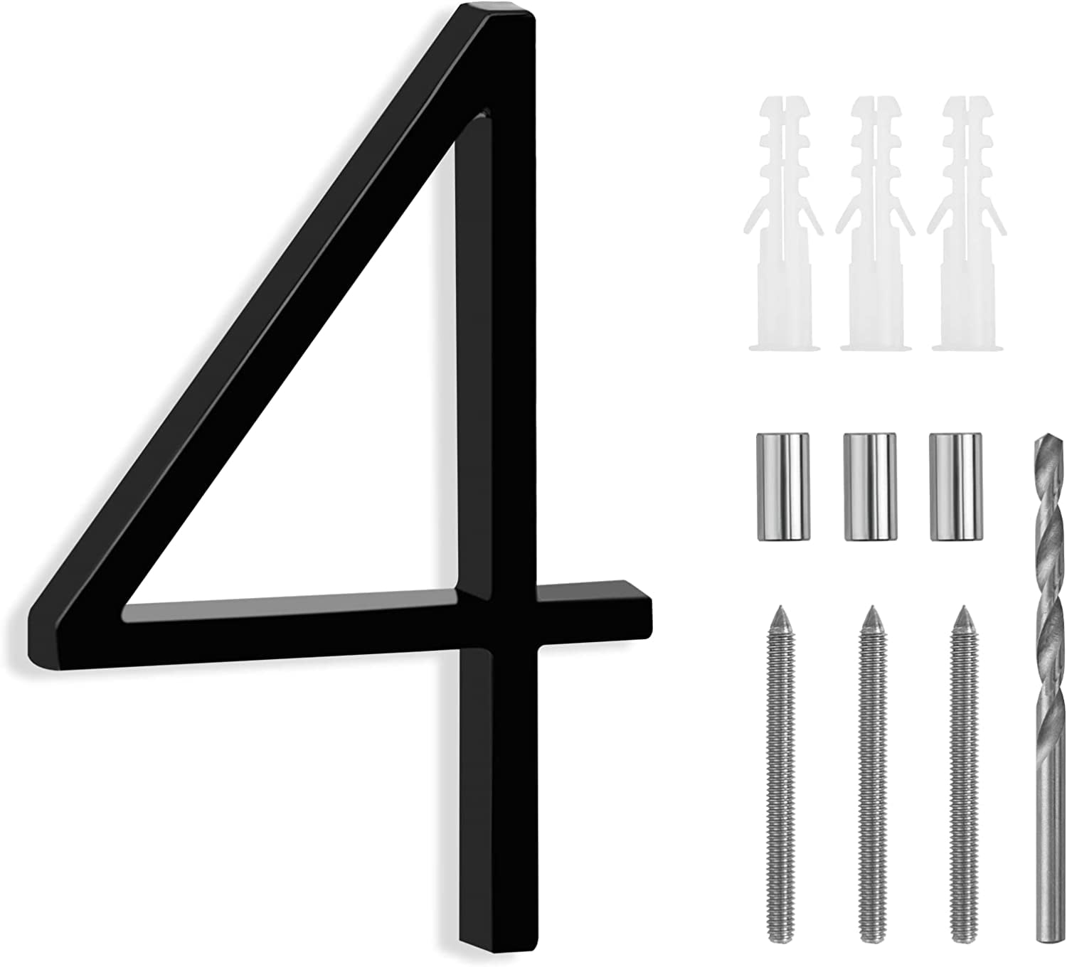 SEISSO 5-Inch House Numbers for Outside Modern with Drill Bit, Floating ...