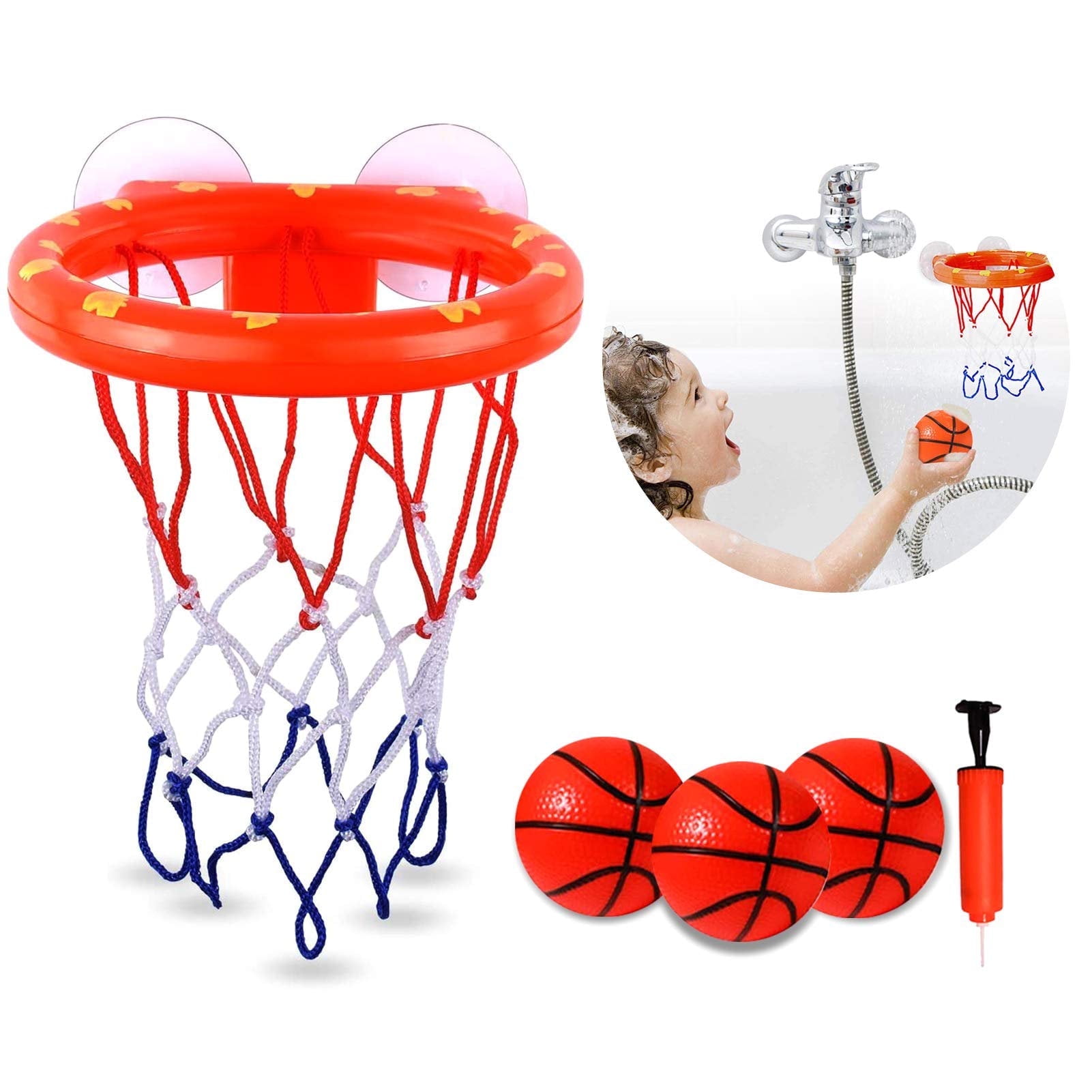 SEISSO Children's Bathtub Basketball Toy, Slam Dunk & Shooting Game for ...