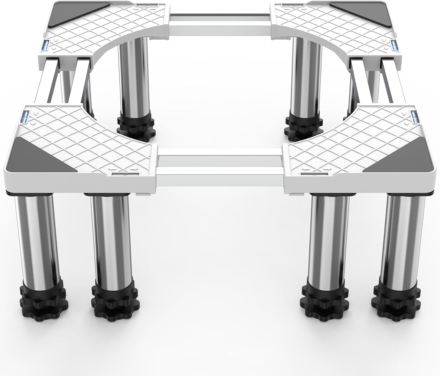 SEISSO Adjustable Heavy Duty Fridge Stand, 8 Steel Feet, Washing ...