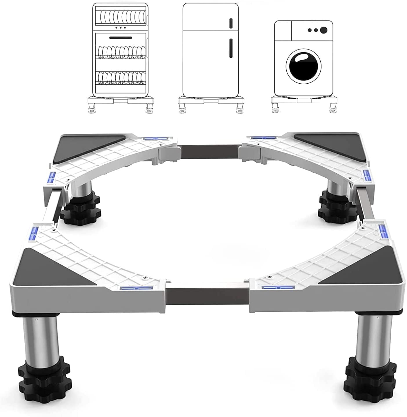 Mini Fridge Stand Washing Machine Base Stand Dryer Stand with 4 Heavy ...