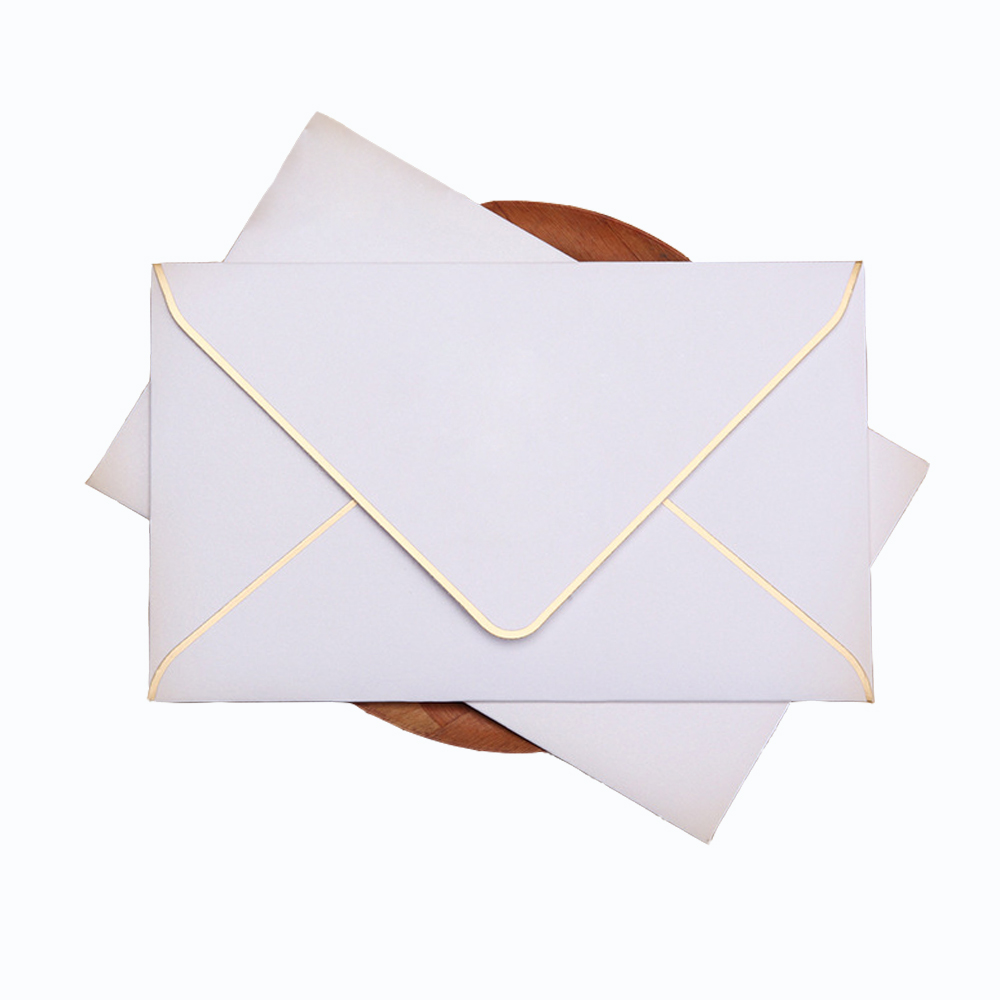 SEIWEI 10PCS Envelope with V Flap Gold Foil Border Card Envelopes for ...