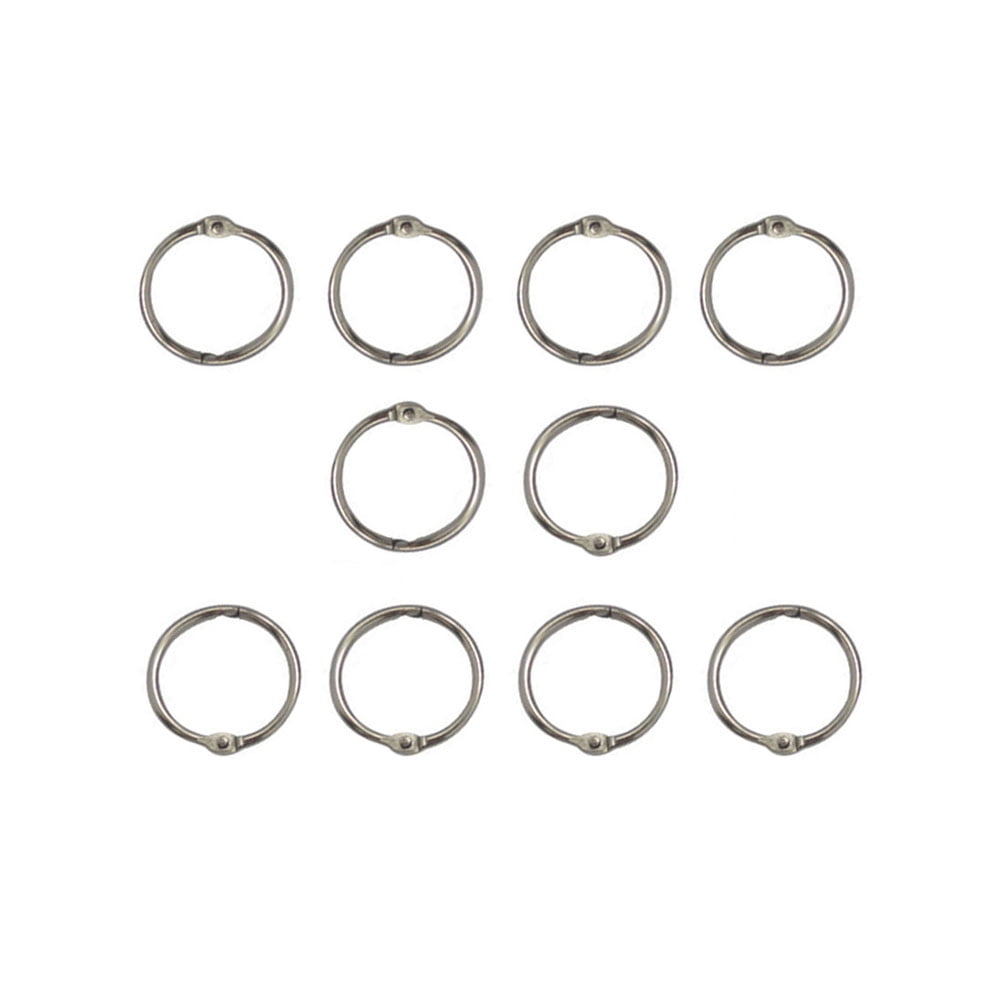 SEIWEI 10Pcs Metal Book Rings Notebook Loose-Leaf Ring for Word Card ...