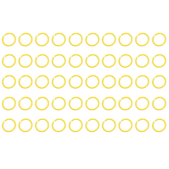 SEIWEI 50Pcs Colorful Plastic Binder Ring Album Loose-Leaf Ring Ring ...
