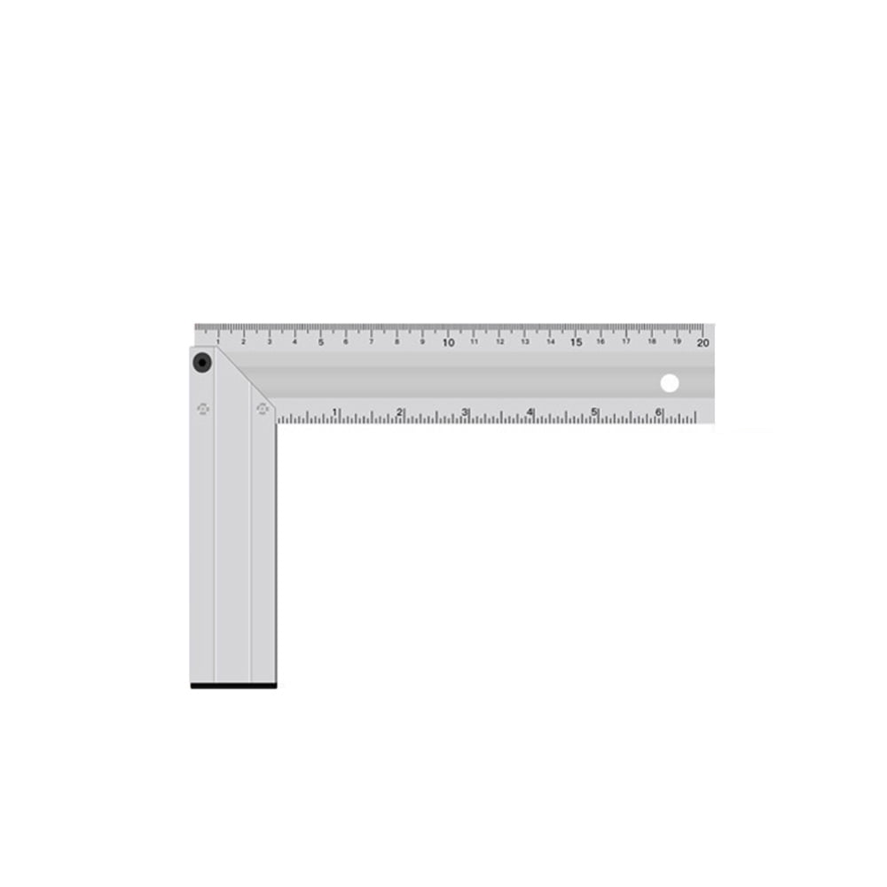 SEIWEI Aluminum Alloy Square Woodworking Ruler L-Squared Framing Tool ...