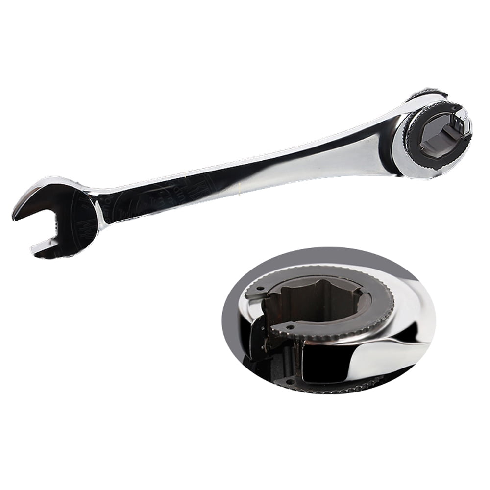 SEIWEI Ratchet Open End Flare Nut Wrench 8mm Chrome Vanadium Steel DIY ...