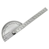 SEIWEI Stainless Steels 0-180 Degrees Protractor with Ruler Durable ...