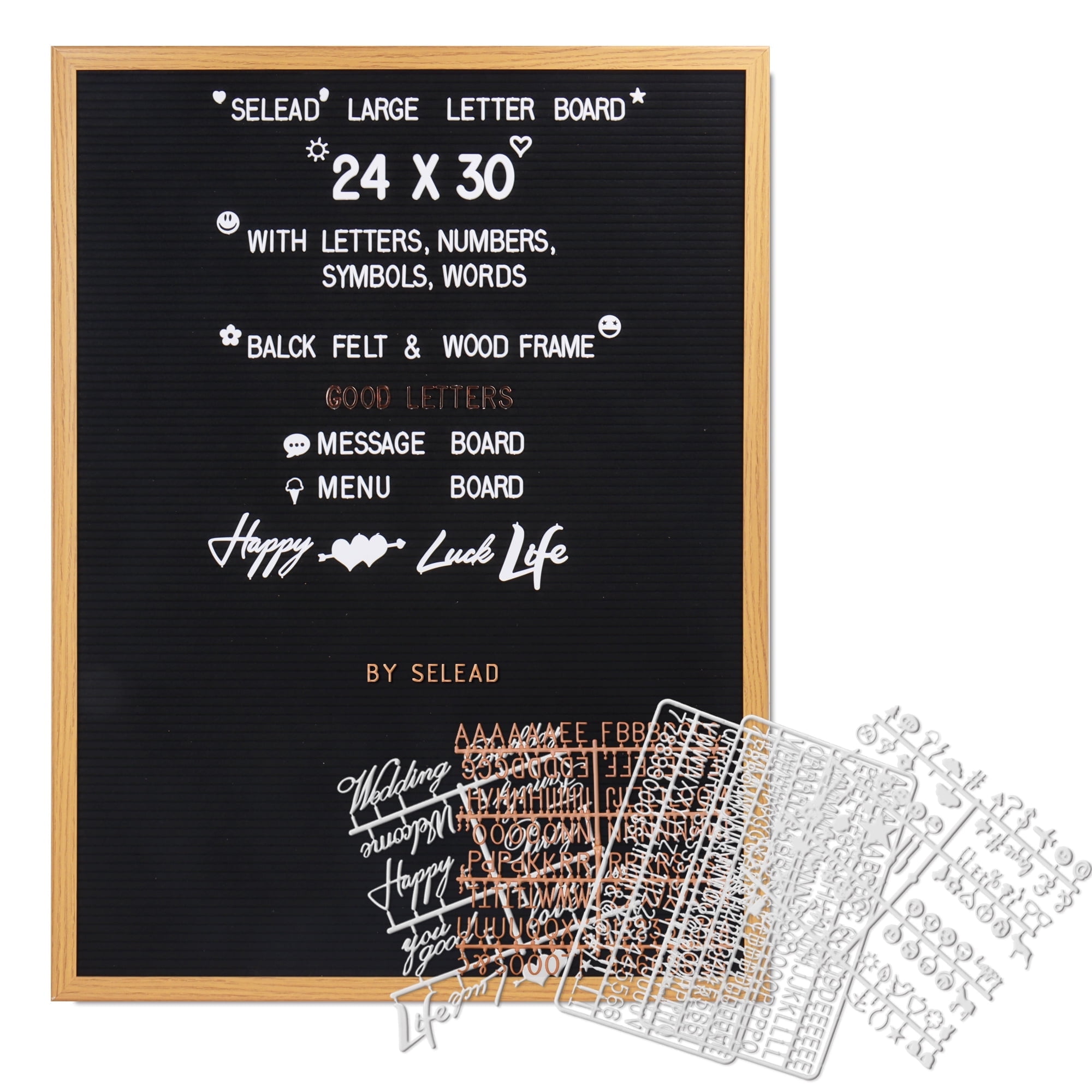 SELEAD 24x30 Inch Display Extra Large Felt Letter Board - Changeable ...