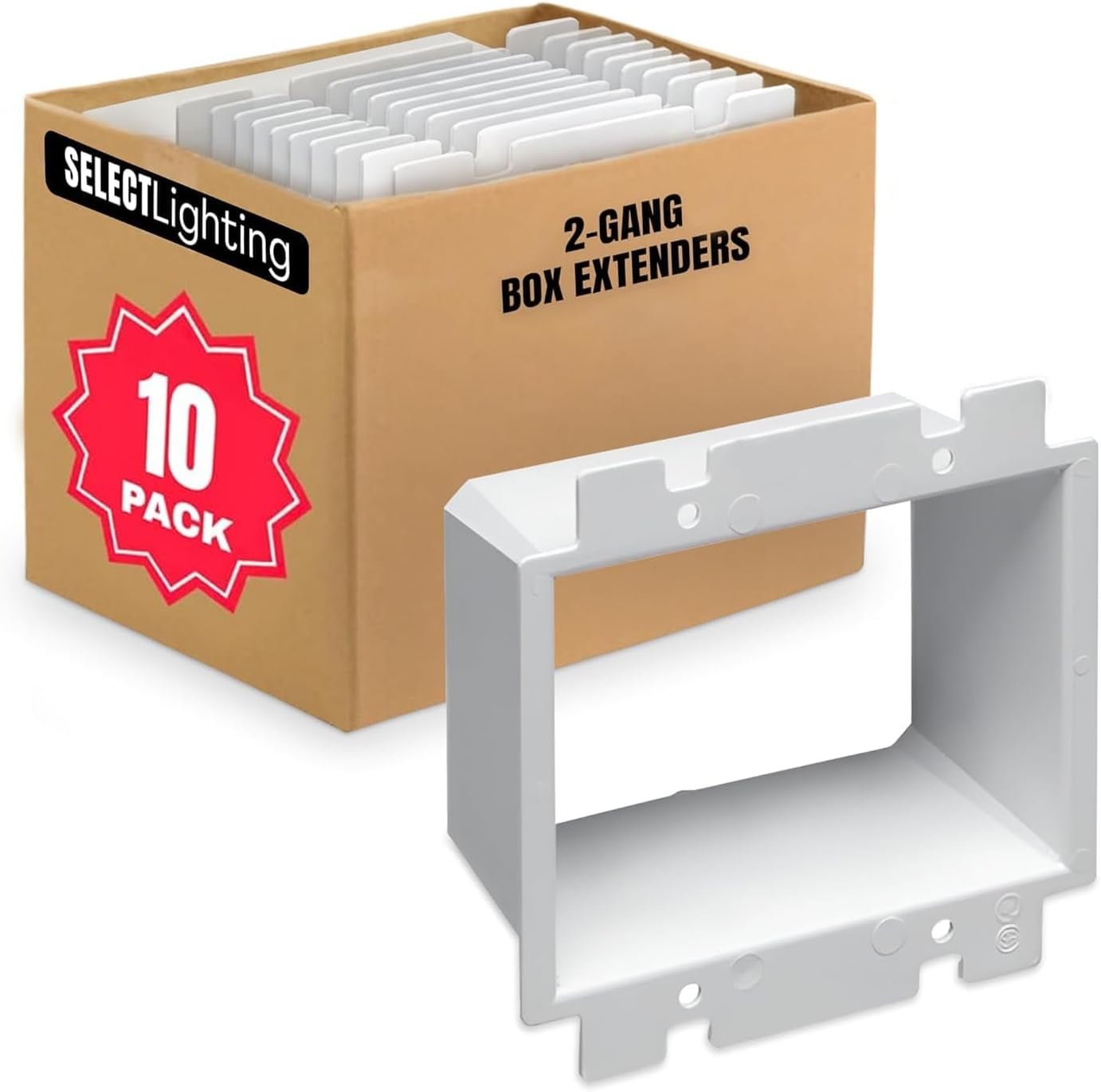 SELECT 10 Pack Electrical Outlet Box Extender with Included Screws ...