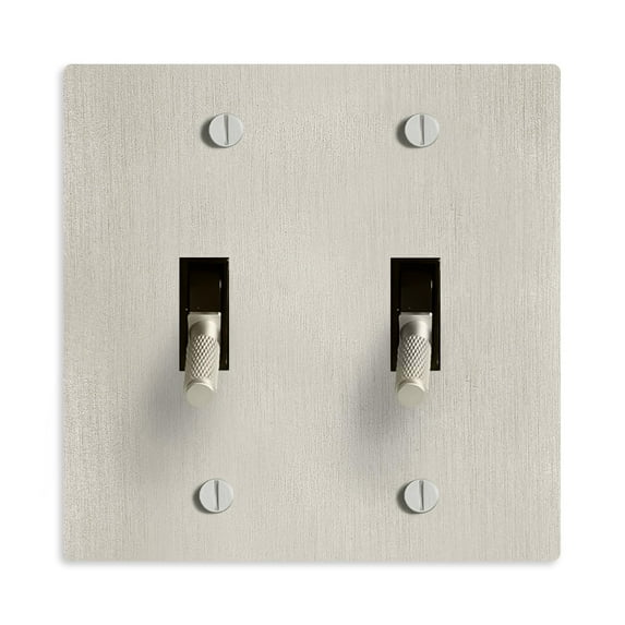 SELECT 15A 120V AC 2-Gang Toggle Switch, Vintage Satin Nickel Plated ...