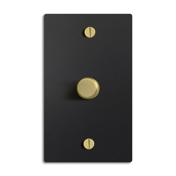 SELECT Black Brass Dimmer Light Switch, 1 Way Rotary Dimmer, 1 Gang ...