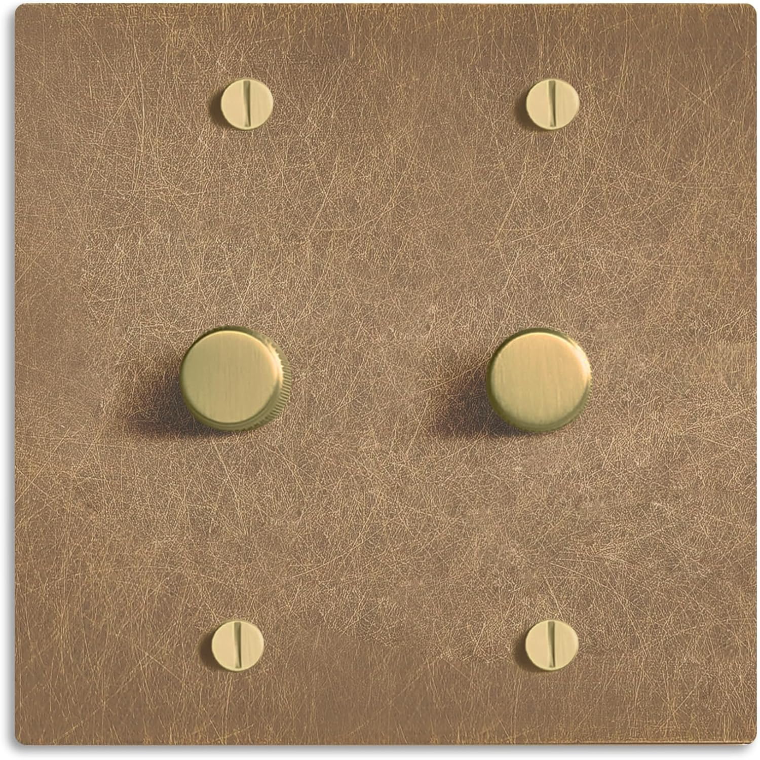SELECT Vintage Brass Dimmer Light Switch, 1 Way Rotary Dimmer, 2 Gang ...