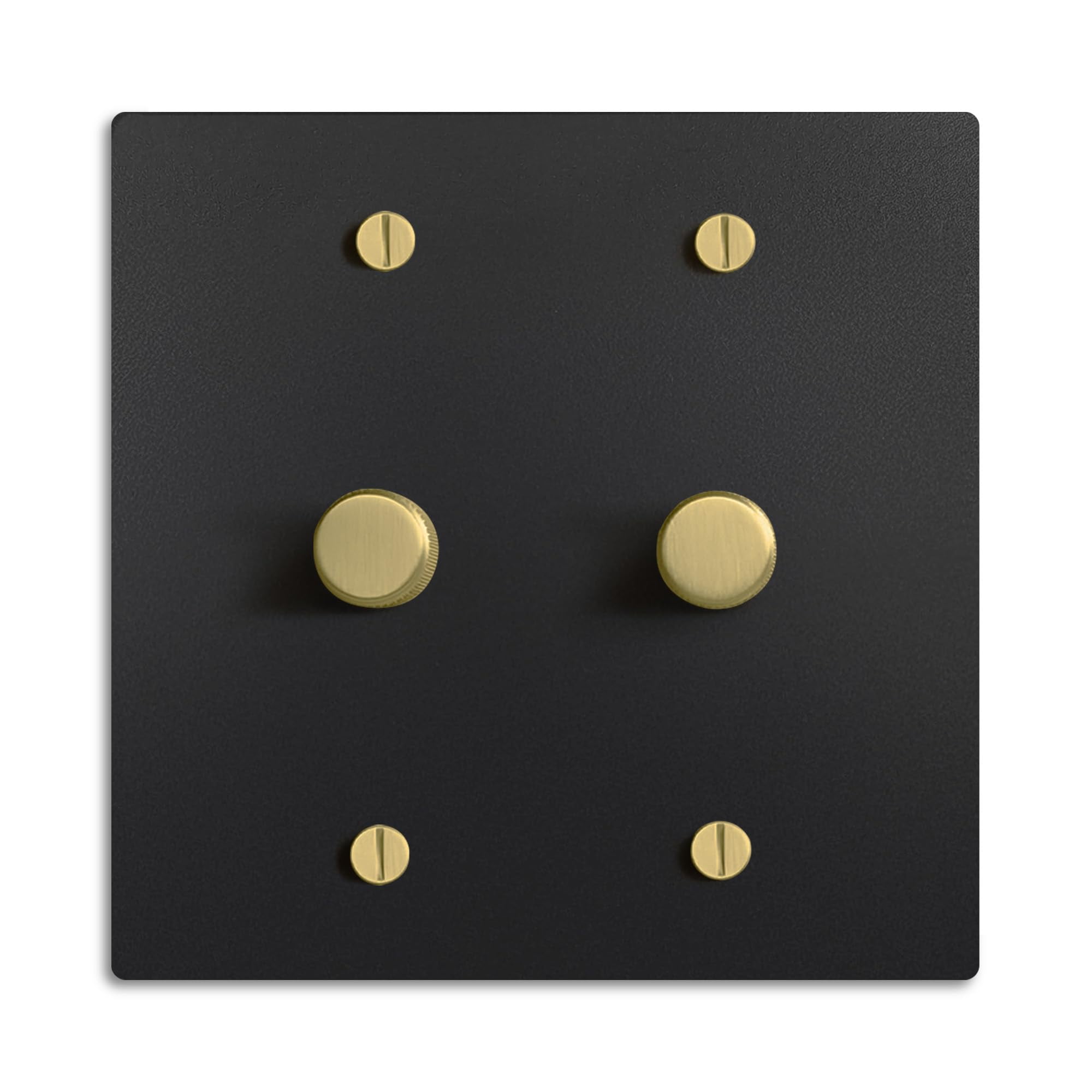 SELECT Black Brass Dimmer Light Switch, 1 Way Rotary Dimmer, 2 Gang ...