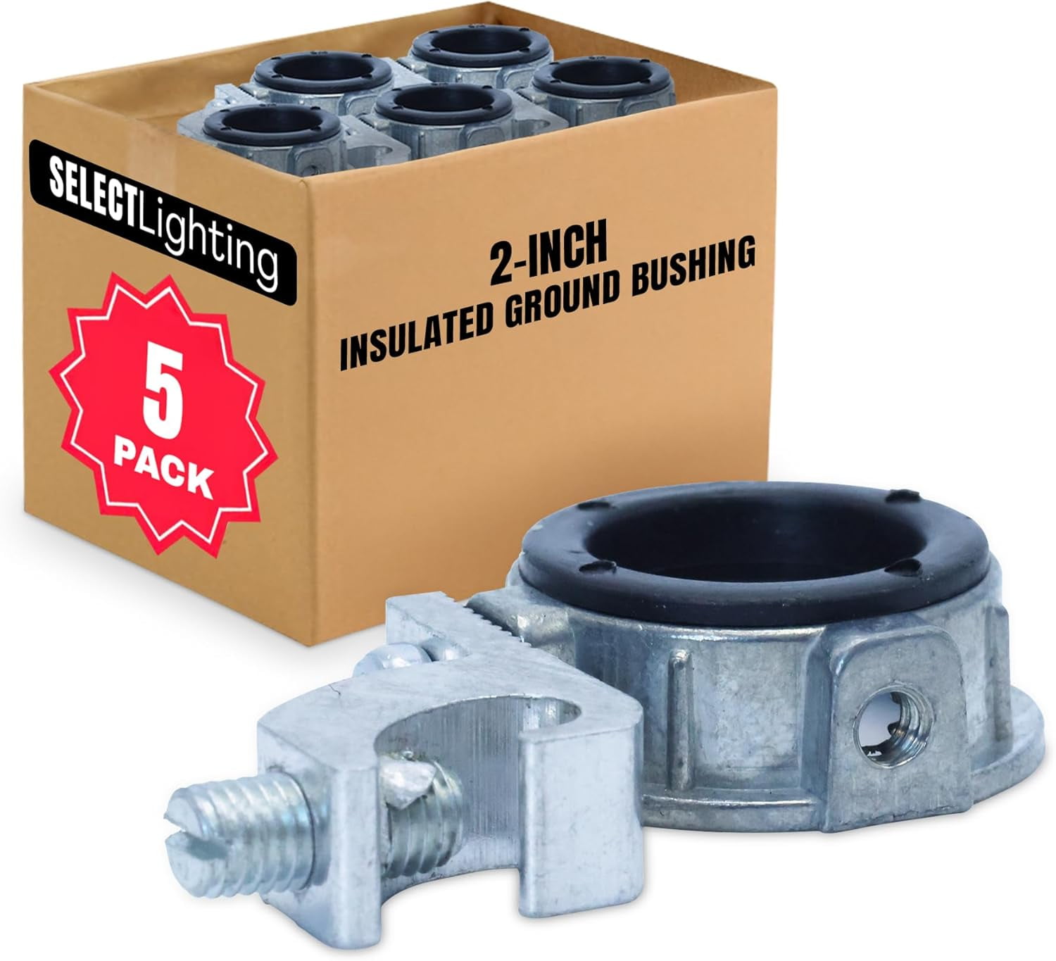 SELECT Insulated Ground Bushing with Lay-In Lug, 2î Rigid Metal ...