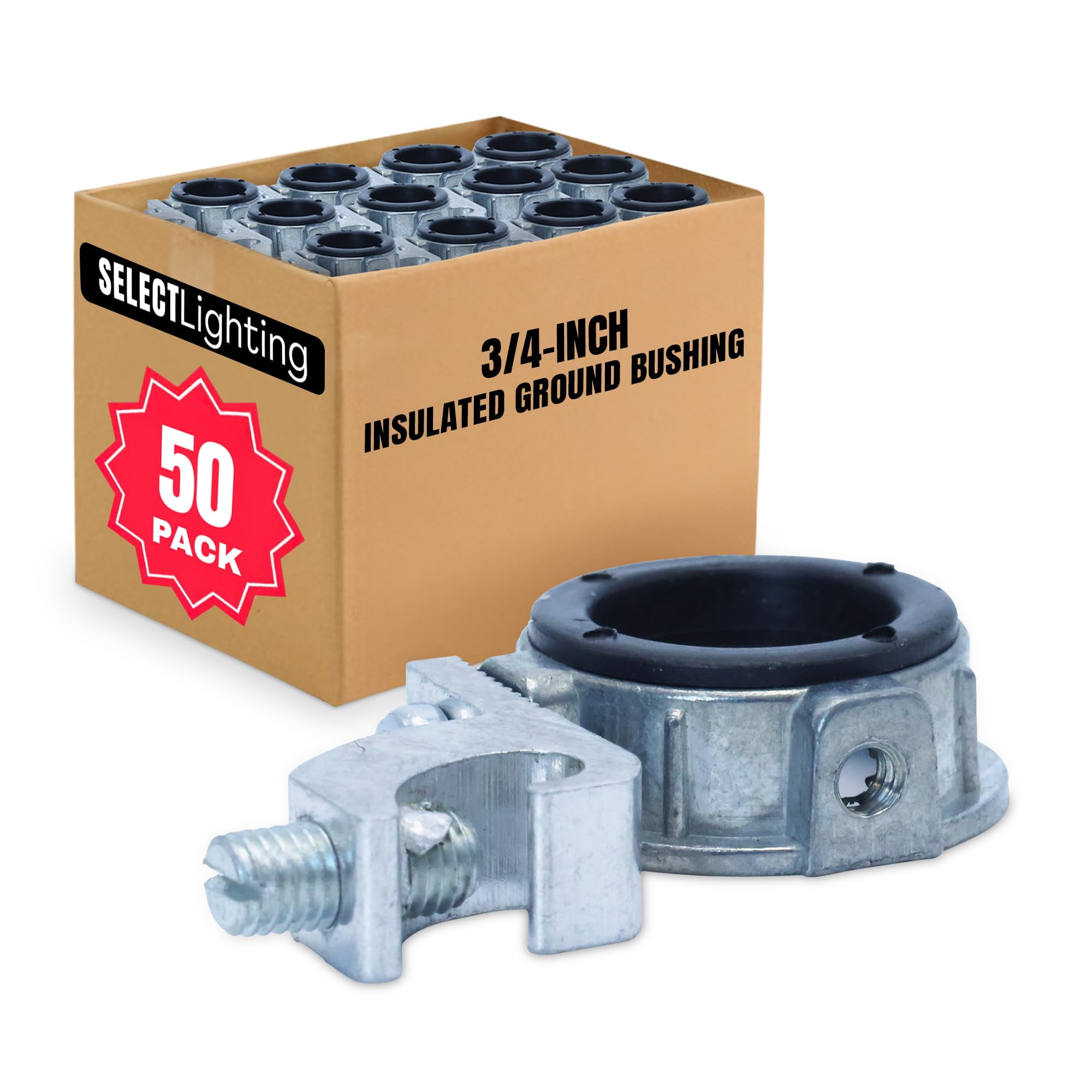 SELECT Insulated Ground Bushing with Lay-In Lug, 3/4î Rigid Metal ...