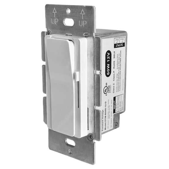 SELECT LED 60W 12V DC Driver and Dimmer Light Switch, 120VAC Decora ...
