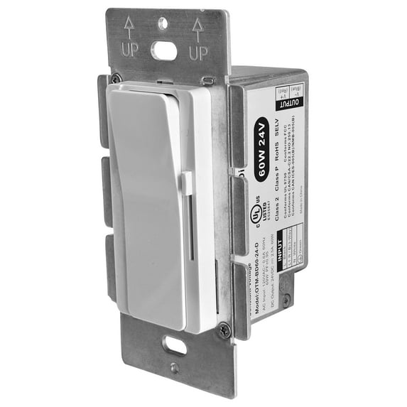 SELECT LED 60W 24V DC Driver and Dimmer Light Switch, 120VAC Decora ...