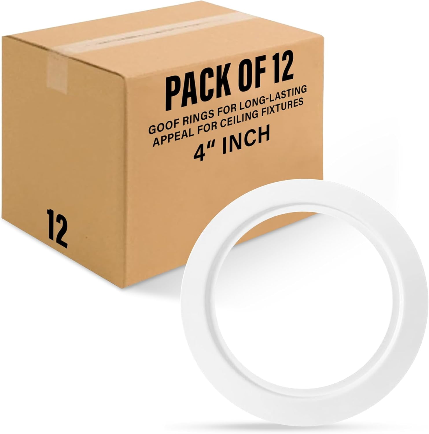SELECT LIGHTING 12 Pack 4 Inch Goof Rings for Recessed Lights ...