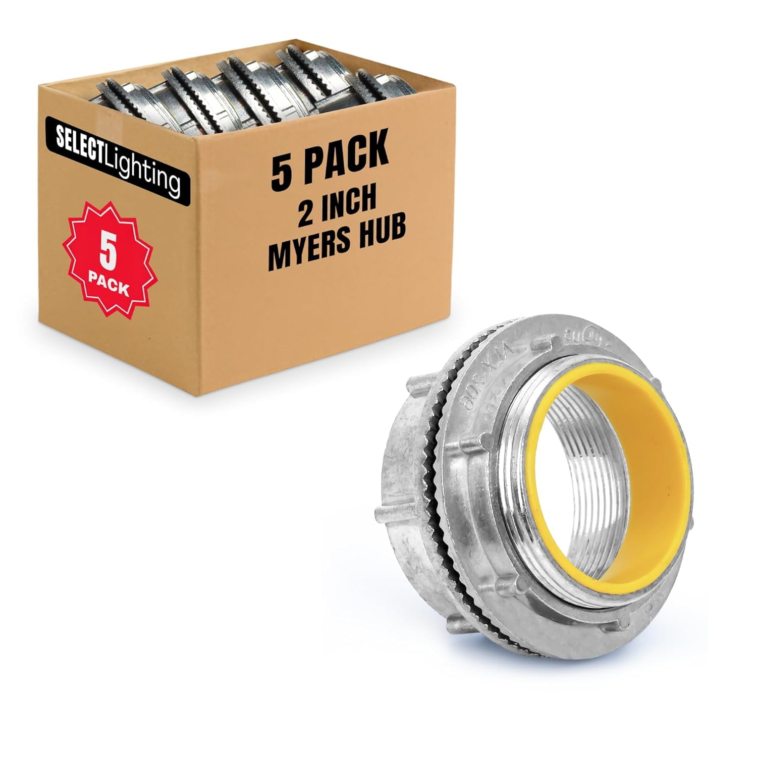 SELECT Lighting Zinc Die Cast Myers Hub, 2 Inch Watertight Conduit Hub ...